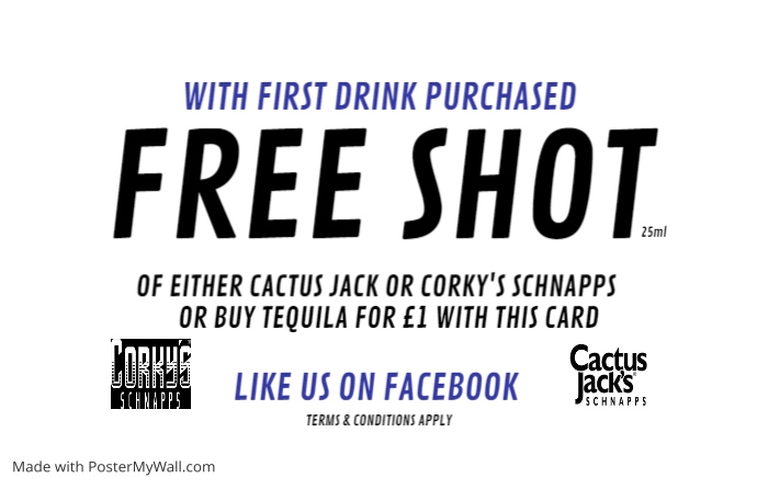 Shot Card Side B2 | PosterMyWall