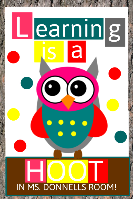 Learning is a hoot Template | PosterMyWall