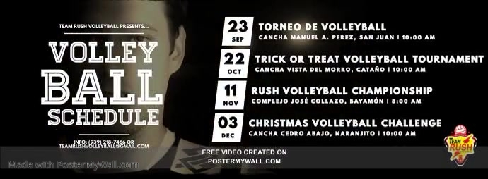 Volleyball Monthly Schedule Video Template | PosterMyWall
