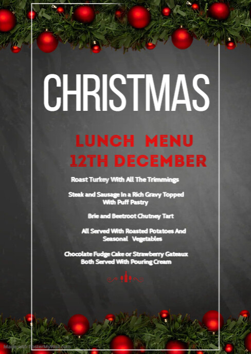 Christmas menu | PosterMyWall