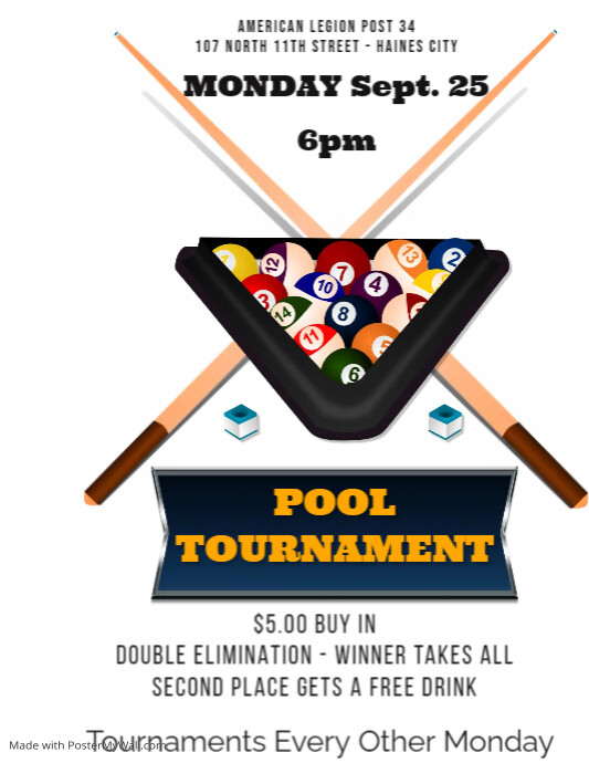 BILLIARDS FLYER | PosterMyWall