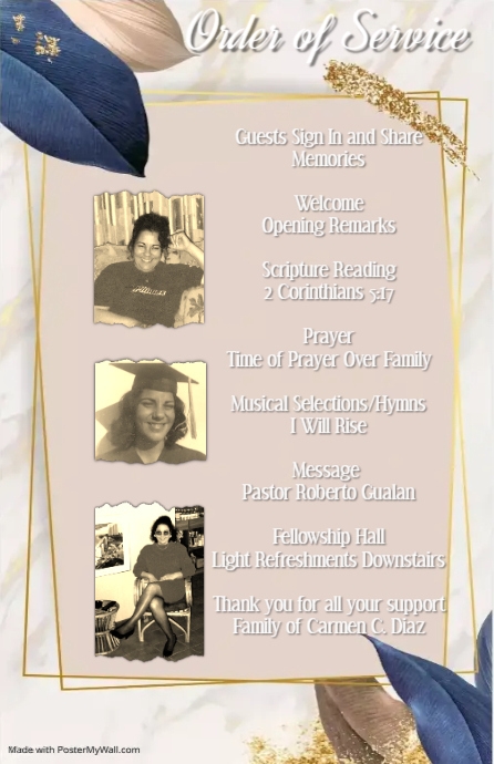 Order of Service Program Template | PosterMyWall