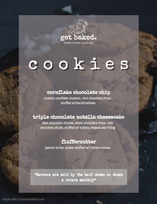 Copy of 'cookie menu' - Instagram | PosterMyWall