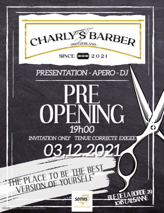 Copy of Copie de Barber Shop Grand Opening Flyer Poster | PosterMyWall