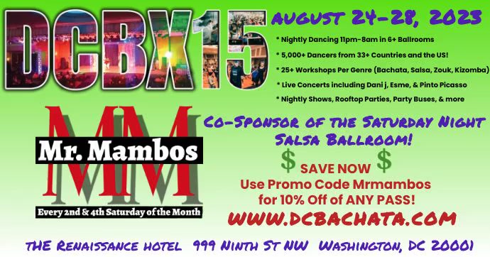 DCBX Mr. Mambo's Promo Code GREEN & White with $$ | PosterMyWall