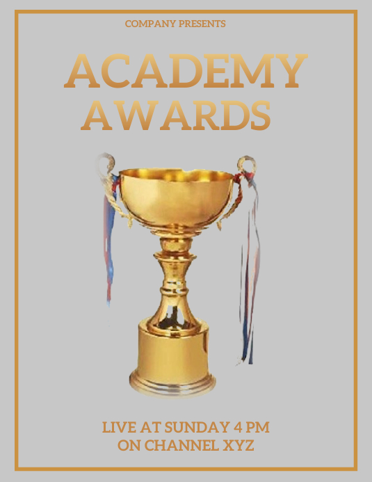 Academy Awards Poster Template | PosterMyWall