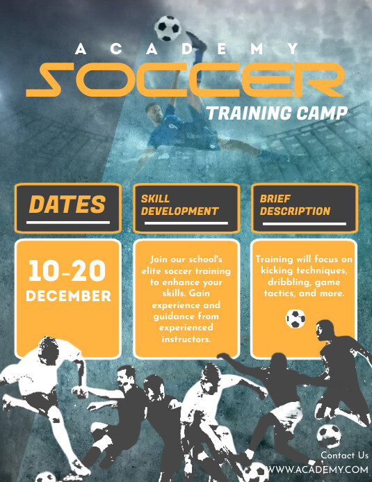 Academy Soccer Training Camp Template | PosterMyWall