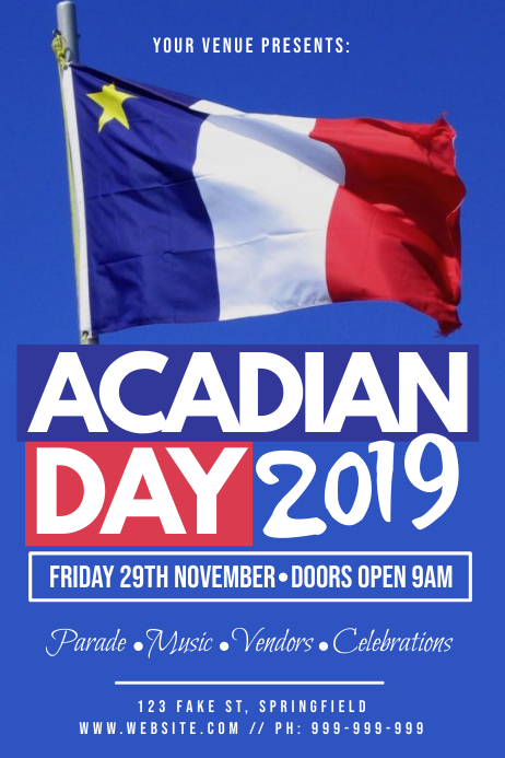 Copy of Acadian Day Poster | PosterMyWall