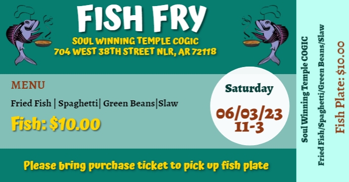 Fish Fry Ticket | PosterMyWall