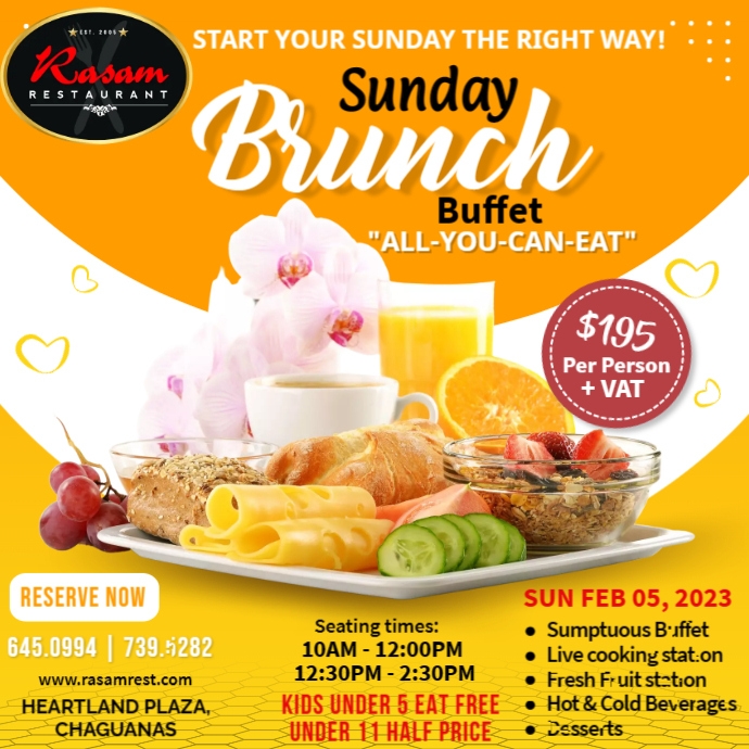 Brunch Buffet Post | PosterMyWall