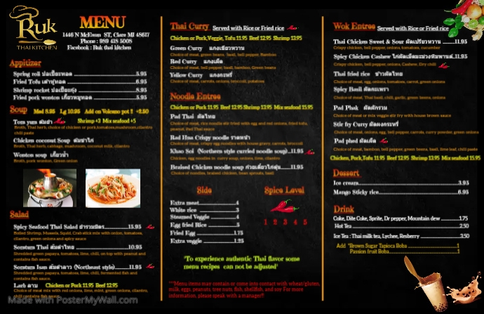 Modern menu | PosterMyWall