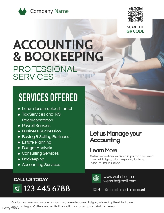 accounting services corporate template design | PosterMyWall