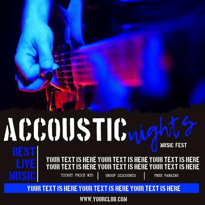 Copy of accoustic night | PosterMyWall