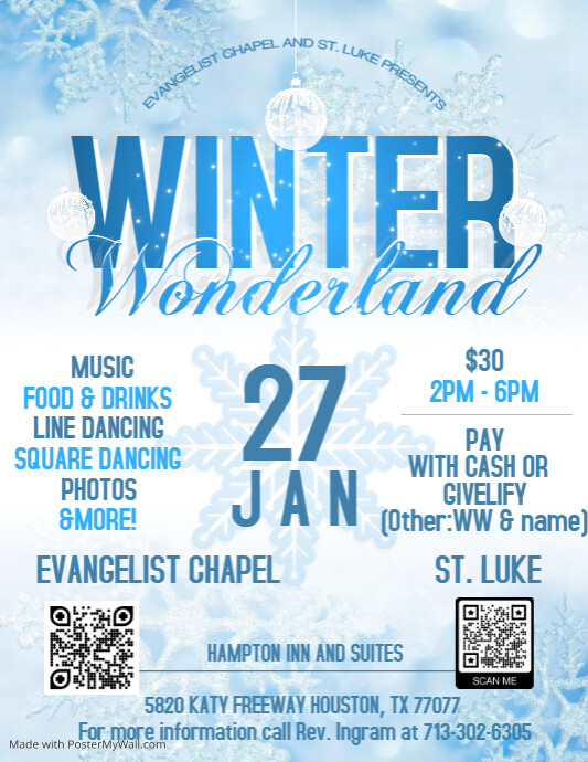 Winter Wonderland Blue Event Flyer | PosterMyWall