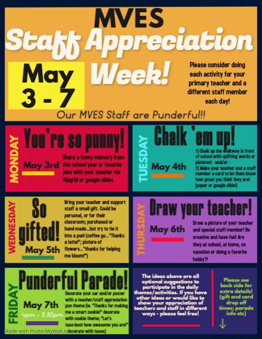 Staff Appreciation week 2021 | PosterMyWall
