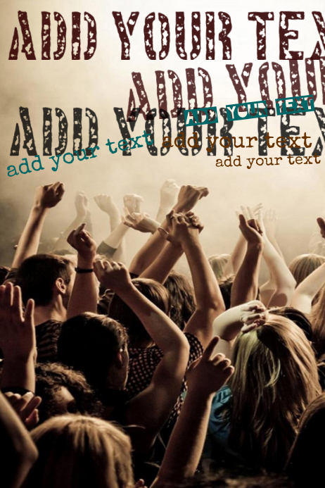ROCK Band CONCERT Club MUSIC Bar CROWD FLYER Template | PosterMyWall