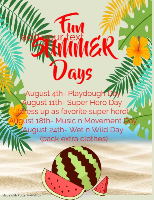 hello August | PosterMyWall