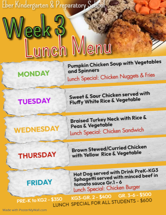 Copy of Weekly Specials Menu Flyer Template (2) | PosterMyWall