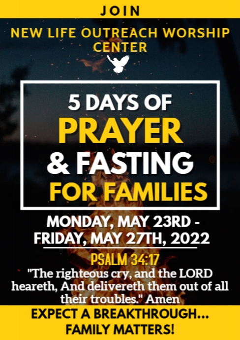 Copy of prayer and fasting church flyer | PosterMyWall