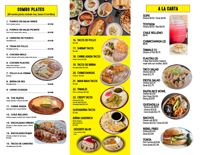 Copy of togo menu back 1-2025 | PosterMyWall