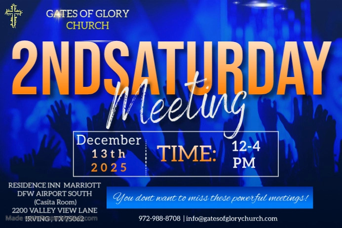 Saturday Meetings | PosterMyWall