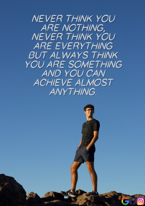 Plantilla de ACHIEVE ALMOST ANYTHING QUOTE TEMPLATE | PosterMyWall