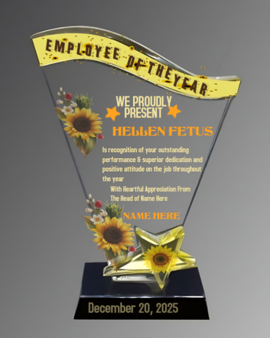 Achievement Recognition Cristal crest poster design Template | PosterMyWall