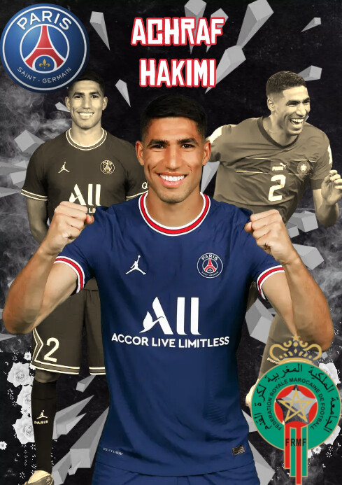 Achraf Hakimi Template | PosterMyWall