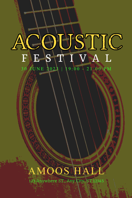 Acoustic Festival Poster Template | PosterMyWall