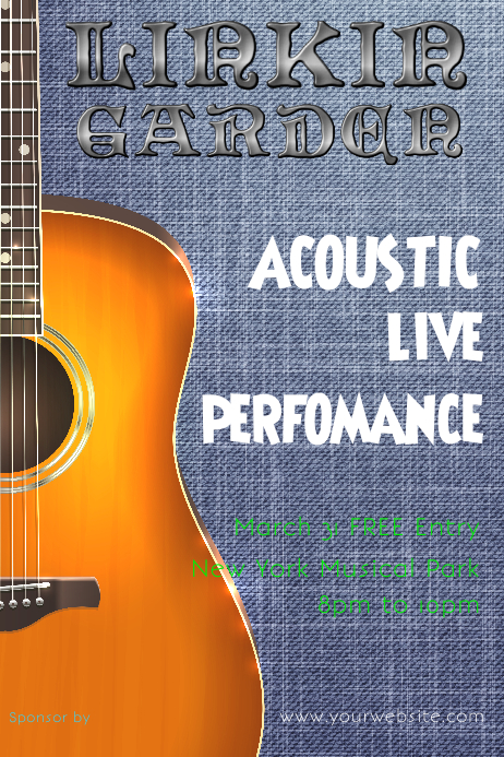 Acoustic Live Performance Template | PosterMyWall