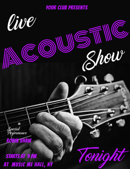 acoustic night flyer template | PosterMyWall