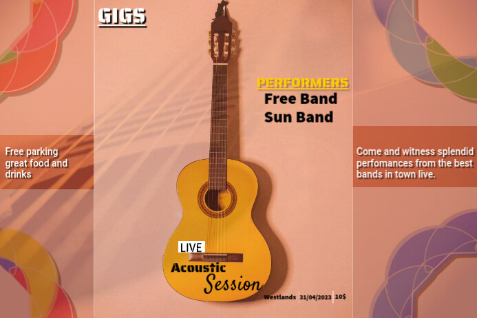 Acoustic Session Template | PosterMyWall
