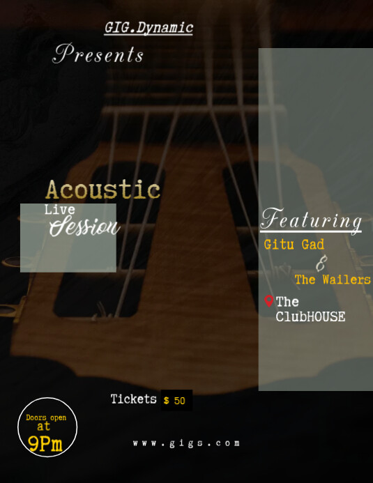 Plantilla de Acoustic Session | PosterMyWall