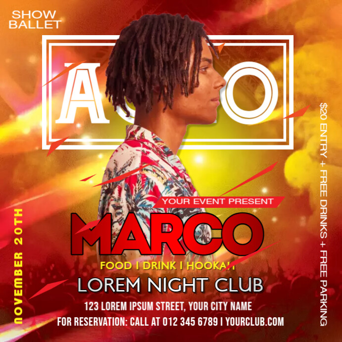 Acro Night Party Template | PosterMyWall