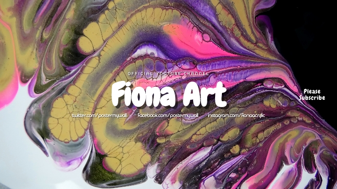 Copy of Acrylic Abstract Youtube Channel Art Template | PosterMyWall