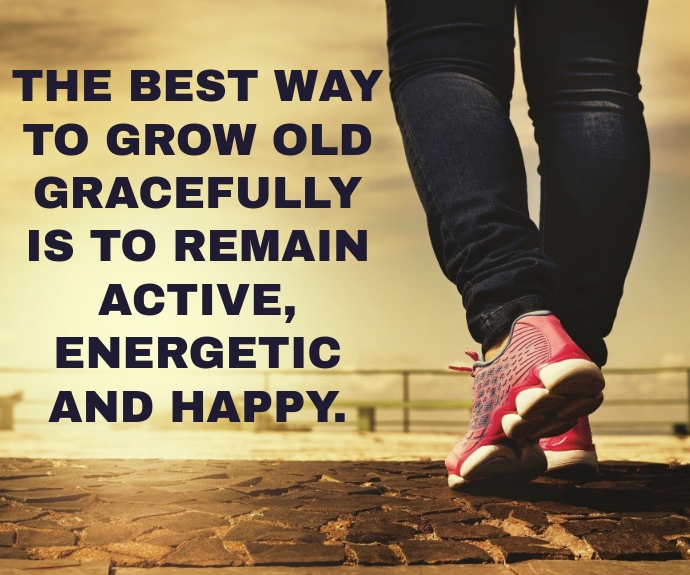 ACTIVE AND HAPPY QUOTE TEMPLATE | PosterMyWall