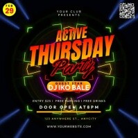 thursday active party Template | PosterMyWall