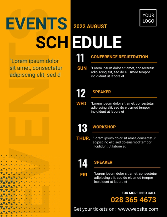 Plantilla de De Lista de Actividades | PosterMyWall