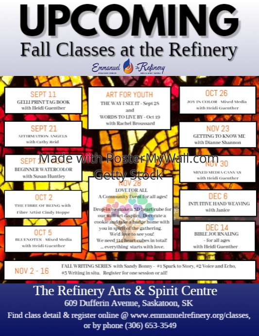 Copy of Copy of Upcoming Fall Classes 2021 | PosterMyWall