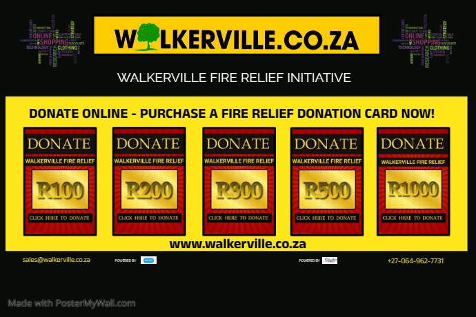 Copy of WALKERVILLE FIRE REFIEF DONATION CARD | PosterMyWall