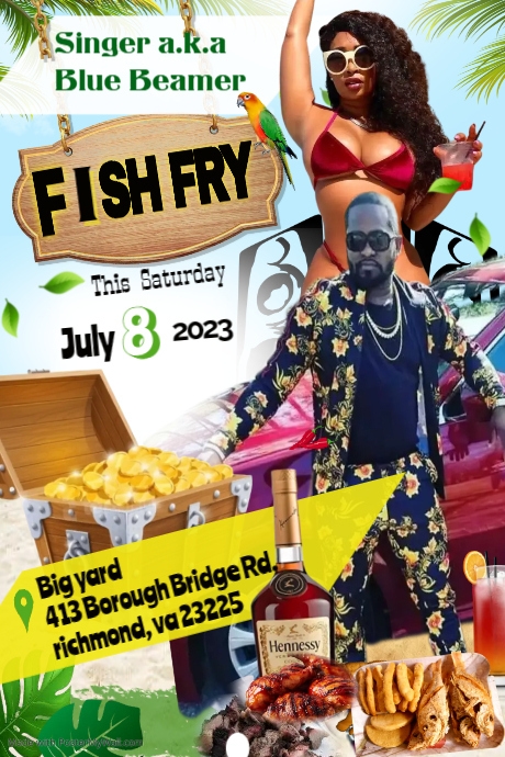 Fish Fry Temp By Nessa Designs | PosterMyWall