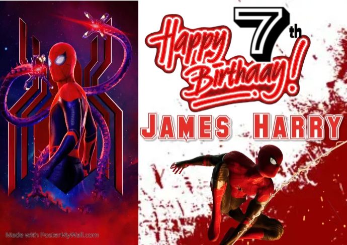 SPIDERMAN BIRTHDAY | PosterMyWall
