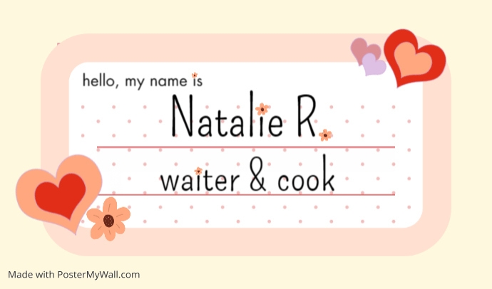 Copy of Flowers Light Name Tag (1) | PosterMyWall