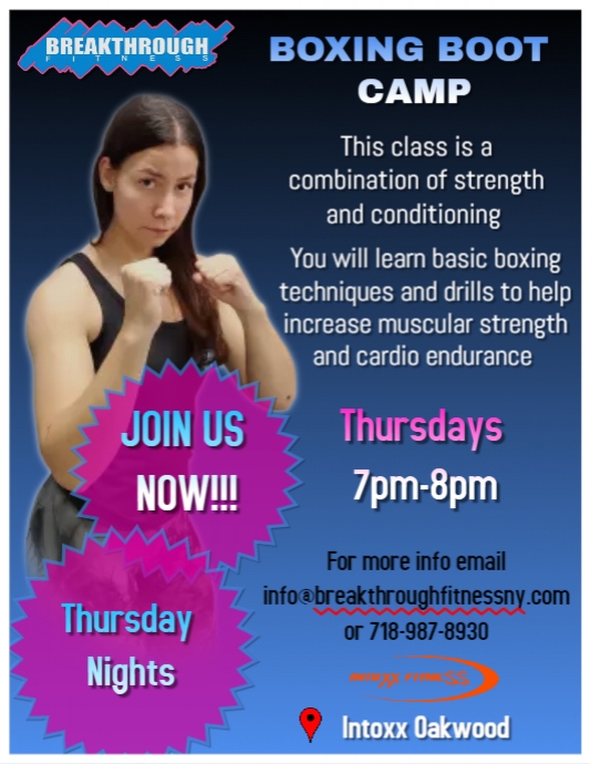BOXING BOOT CAMP FLYER | PosterMyWall