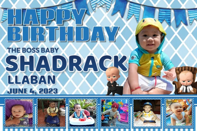 Boss Baby Birthday & Christening Banner | PosterMyWall