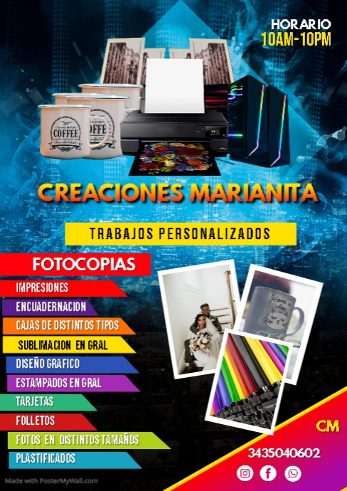 Copy of Blue Modern Cyber Cafe Services Flyer Templat | PosterMyWall