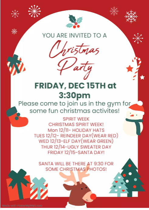 Christmas Party Invited | PosterMyWall
