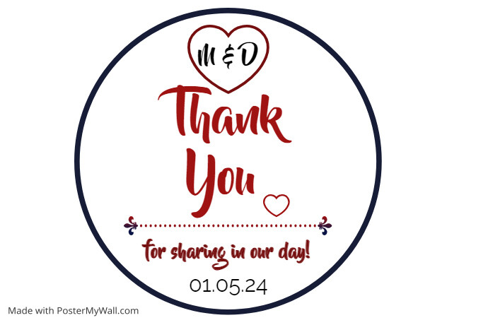 THANK YOU LABEL | PosterMyWall