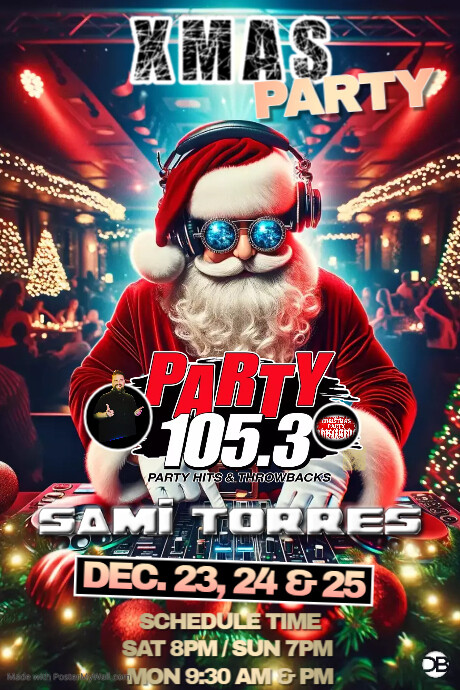 XMAS PARTY POSTER TEMPLATE (1) | PosterMyWall