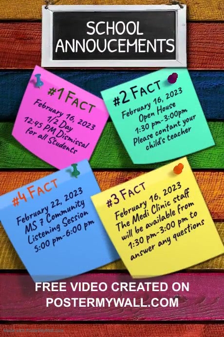 School Poster- School Announcements | PosterMyWall